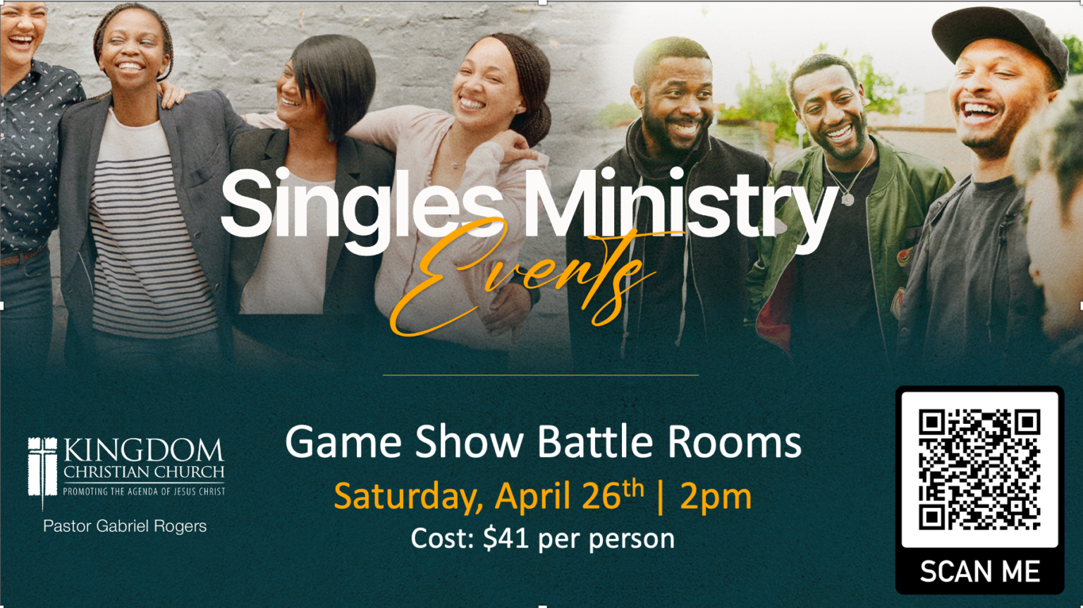 Singles Ministry – Game Show Battle Rooms – Kingdom Christian Church
